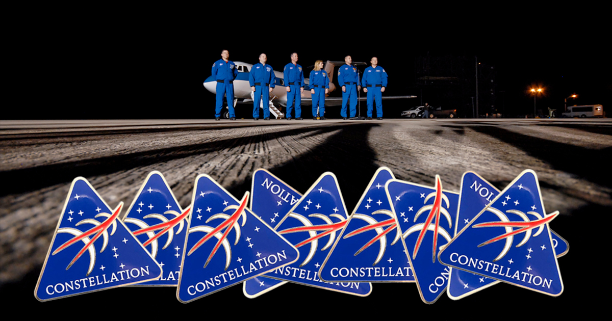 Mementos from canceled NASA moon plan flying on space shuttle (STS-130 Official Flight Kit ...