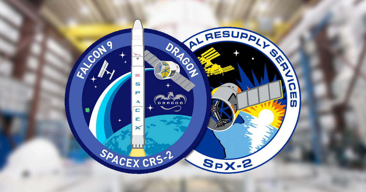 SpaceX's 2nd space station resupply flight gets two mission patches | collectSPACE