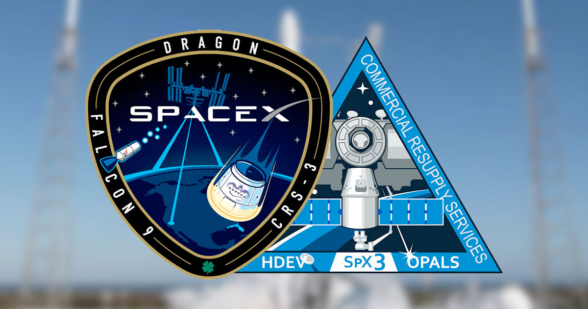 SpaceX's 3rd space station resupply flight gets three-sided mission patch | collectSPACE