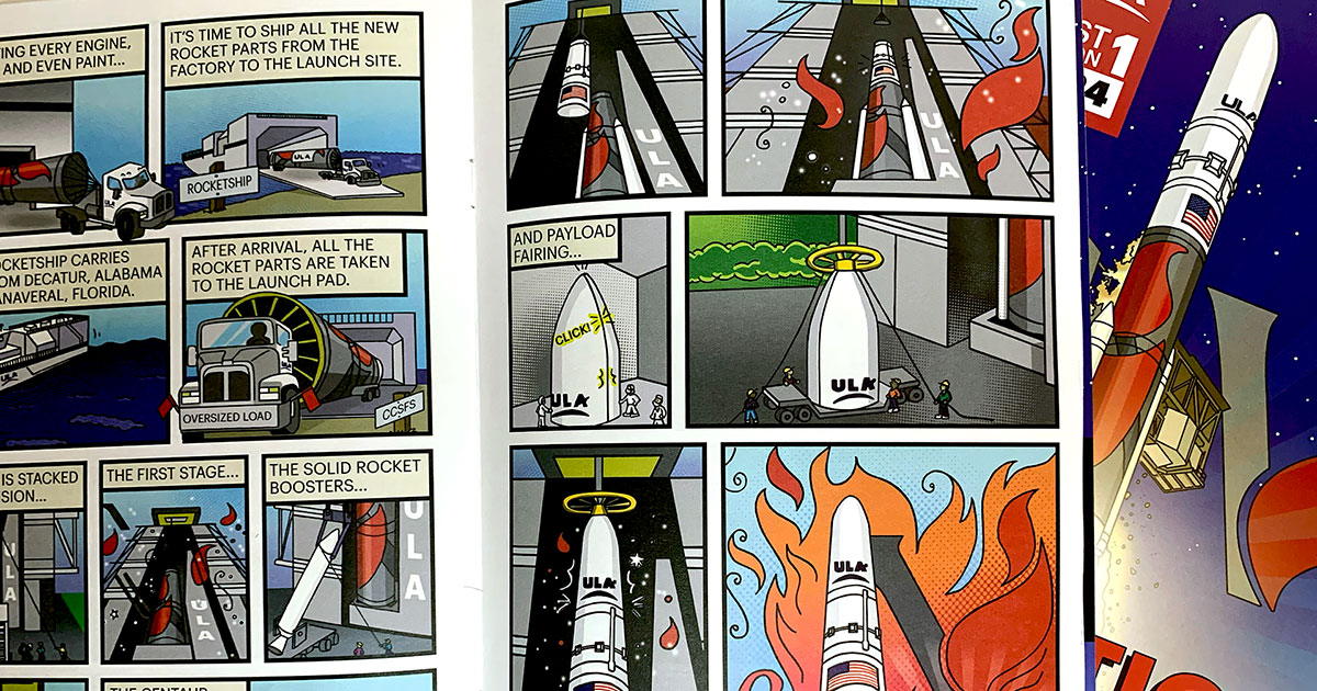 ULA chronicles the rise of Vulcan rocket in new employee-drawn comic ... ULA chronicles the rise of Vulcan rocket in new employee-drawn comic ...