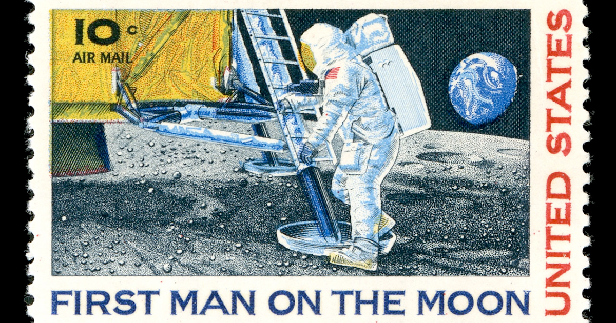 One giant stamp for mankind: 40 years of 'First Man on the Moon ...
