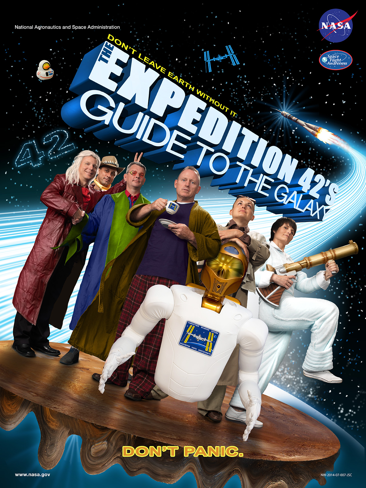 Space Station s 42 Crew Highlights Link To Hitchhiker s Guide To The