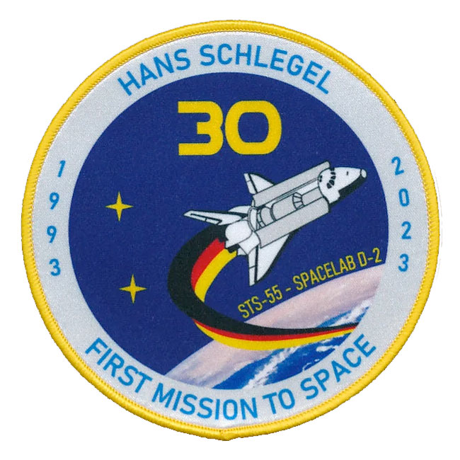 Hans Schlegel's 30th anniversary mission patch - collectSPACE: Messages