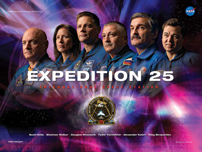 ISS Expedition 25 crew portrait and crew poster - collectSPACE: Messages