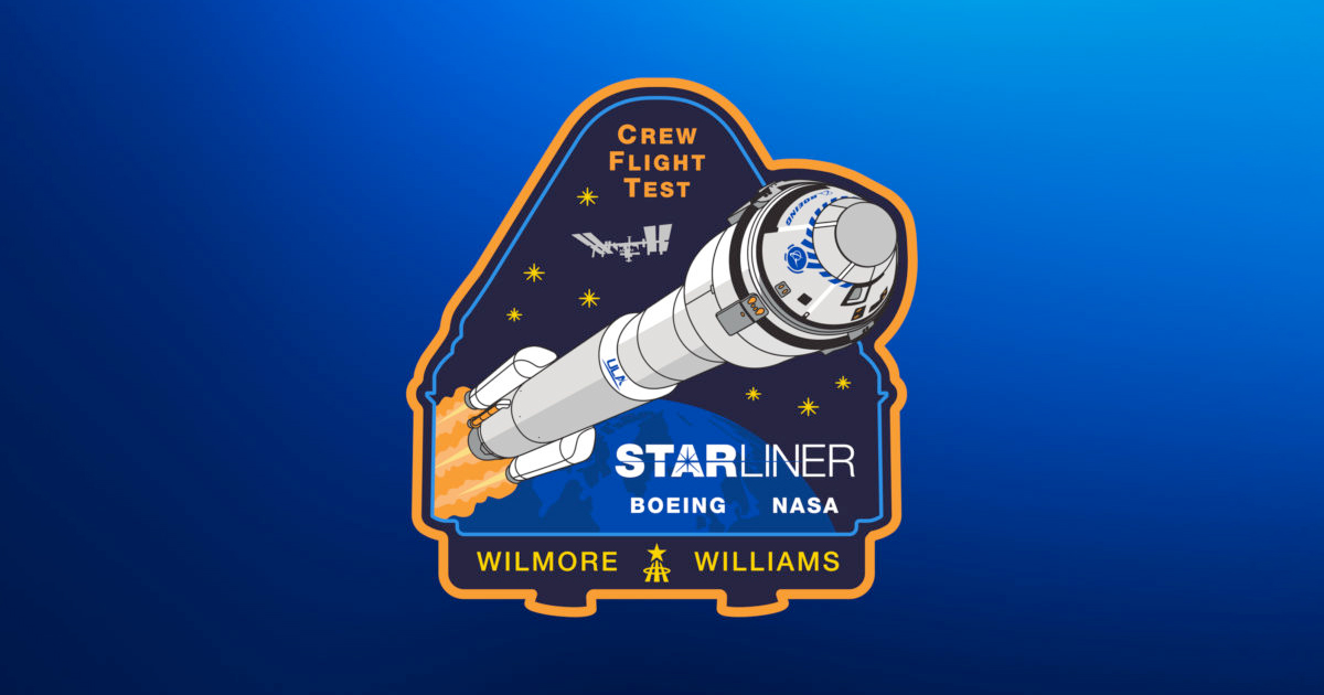 Crew set to fly on Boeing Starliner add final touches to mission patch ...