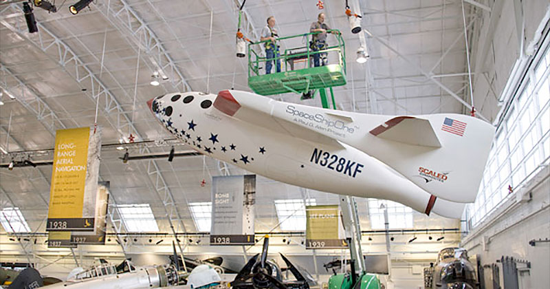 SpaceShip... Many: Latest SpaceShipOne replica soars above sponsor's ...