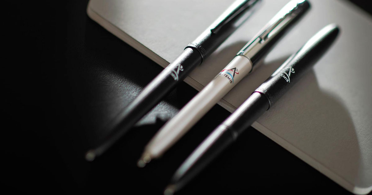 Fisher debuts Artemis, Moonwalker space pens for return to moon ...