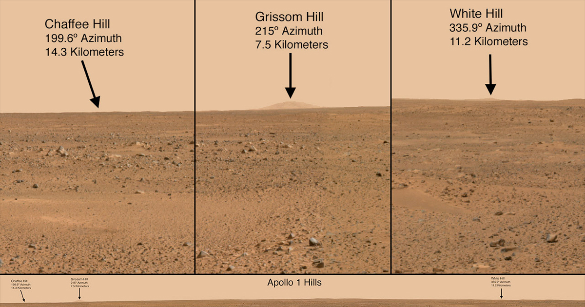 Fallen Apollo 1 astronauts honored with landmarks on Mars | collectSPACE