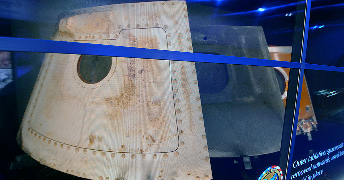 NASA displays Apollo 1 command module hatches 50 years after fatal fire ...