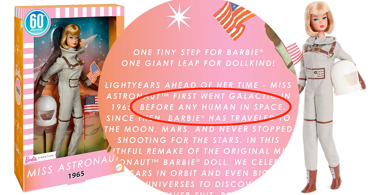 New Barbie doll celebrates 60 years as an astronaut, but forgets when ...