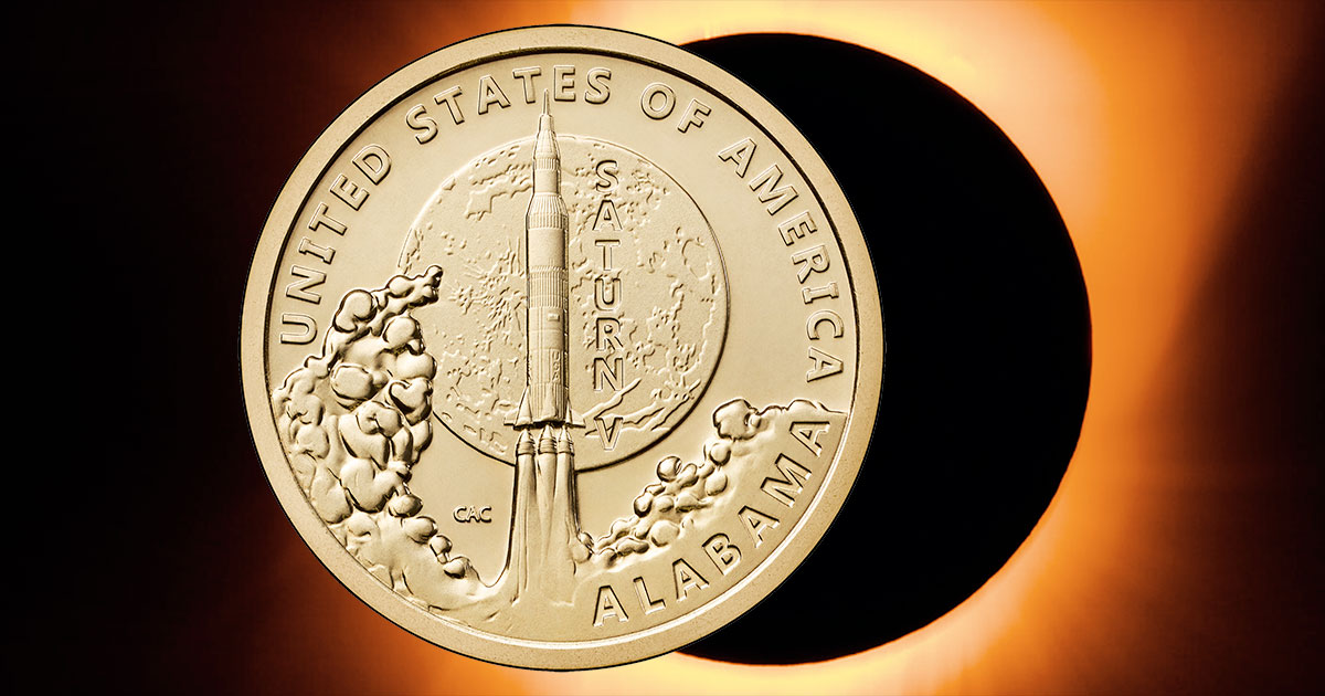 Moon rocket money: US Mint releases $1 coin celebrating Saturn V ...