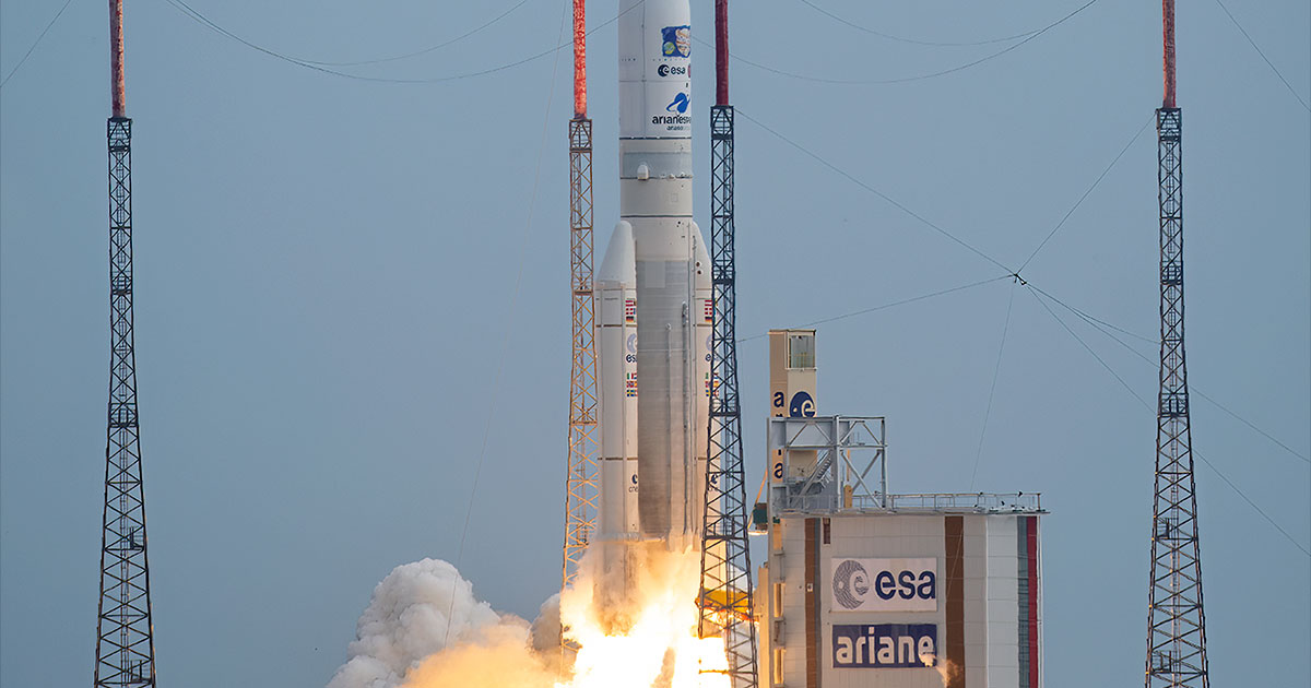 European Space Agency launches JUICE probe to study Jupiter's icy moons ...