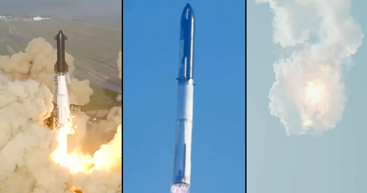 SpaceX launches Starship rocket on first test flight, explodes mid-air ...