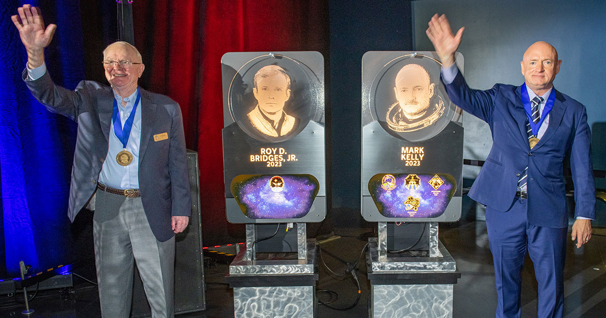 Roy Bridges, Senator Mark Kelly inducted into US Astronaut Hall of Fame ...
