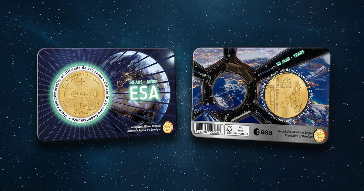 Euro coins released for European Space Agency's (ESA) 50 years ...