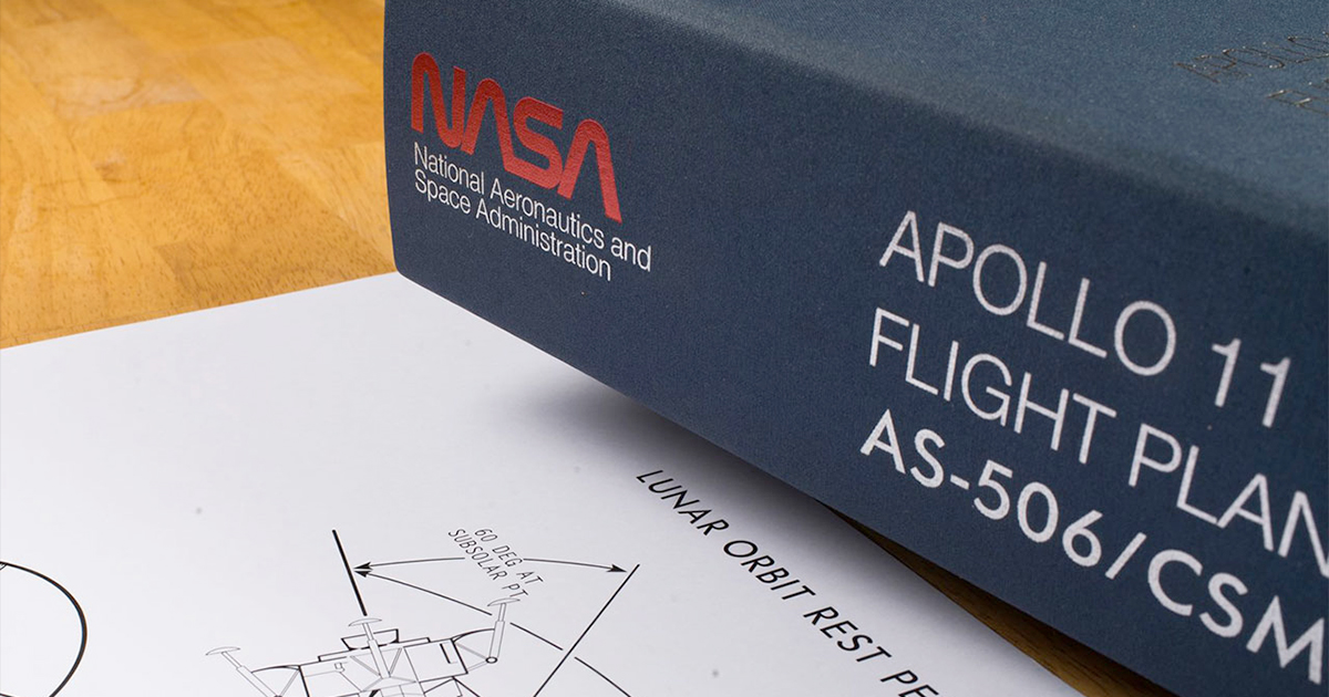 Apollo 11 flight plan for first moon landing getting crowdfunded re ...