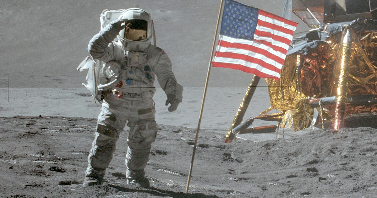 Beyond a shadow of a doubt: US flags still standing at Apollo moon ...