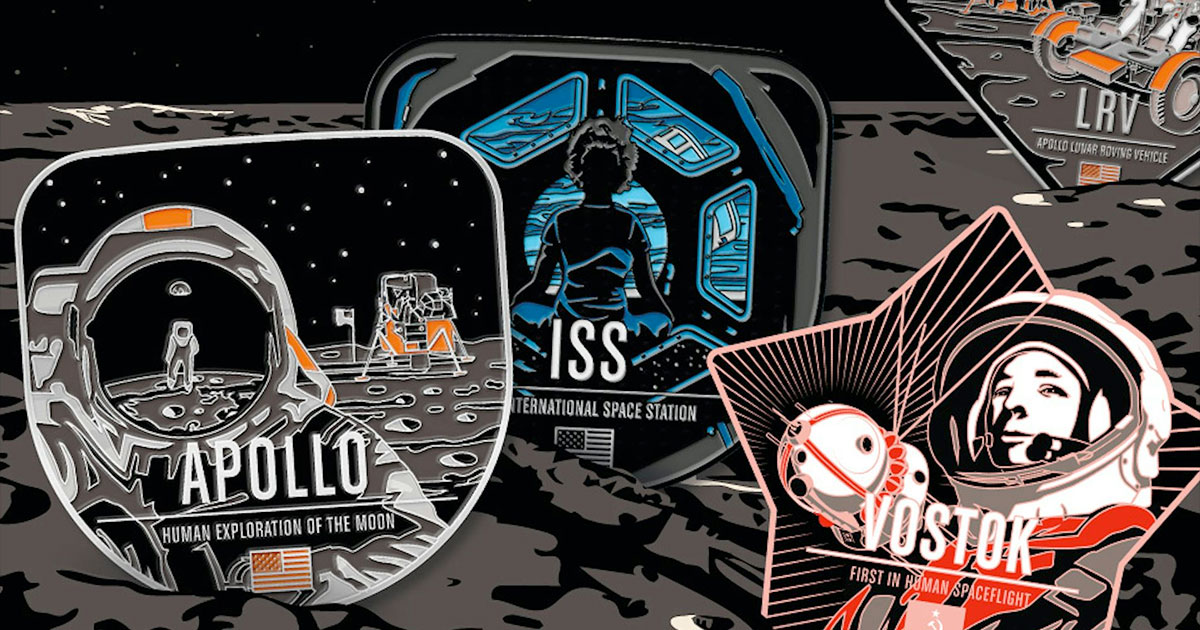 New 'Great Leaps in Space' enamel pins celebrate astronaut missions ...