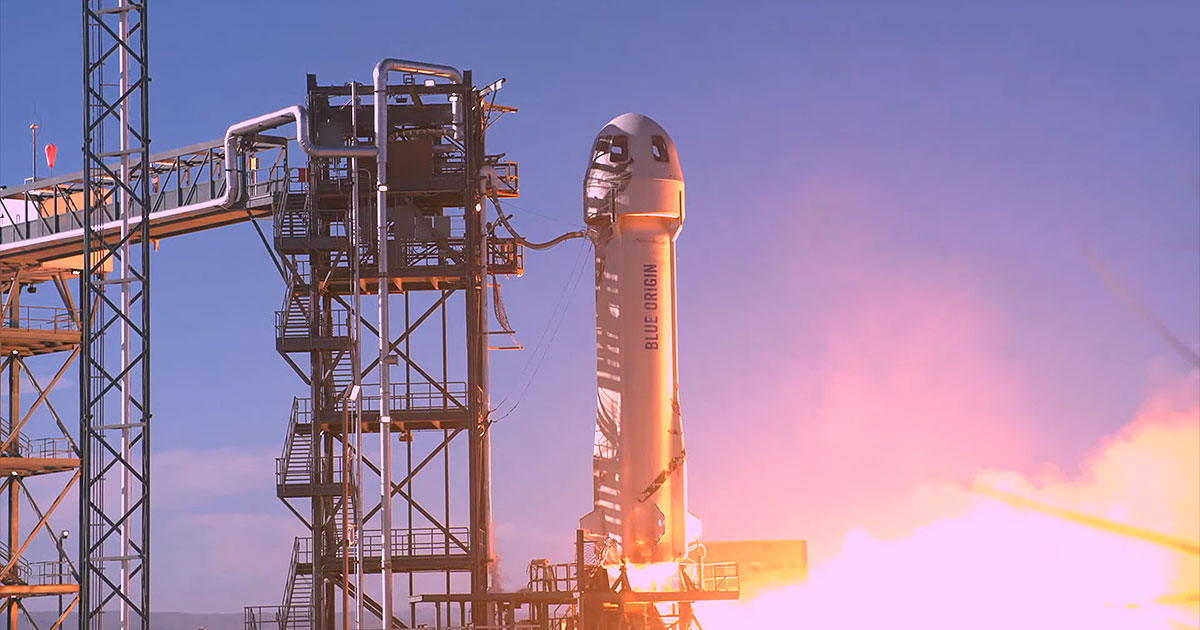 William Shatner lifts off on real space trek aboard Blue Origin rocket ...