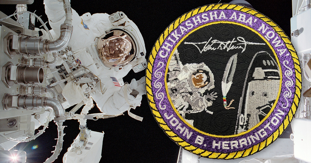 Chickasaw astronaut 'signs' patches for Native American girls' Space ...