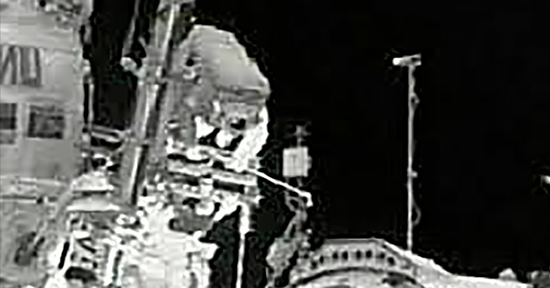Golf swing outside space station follows moon, shuttle shots | collectSPACE