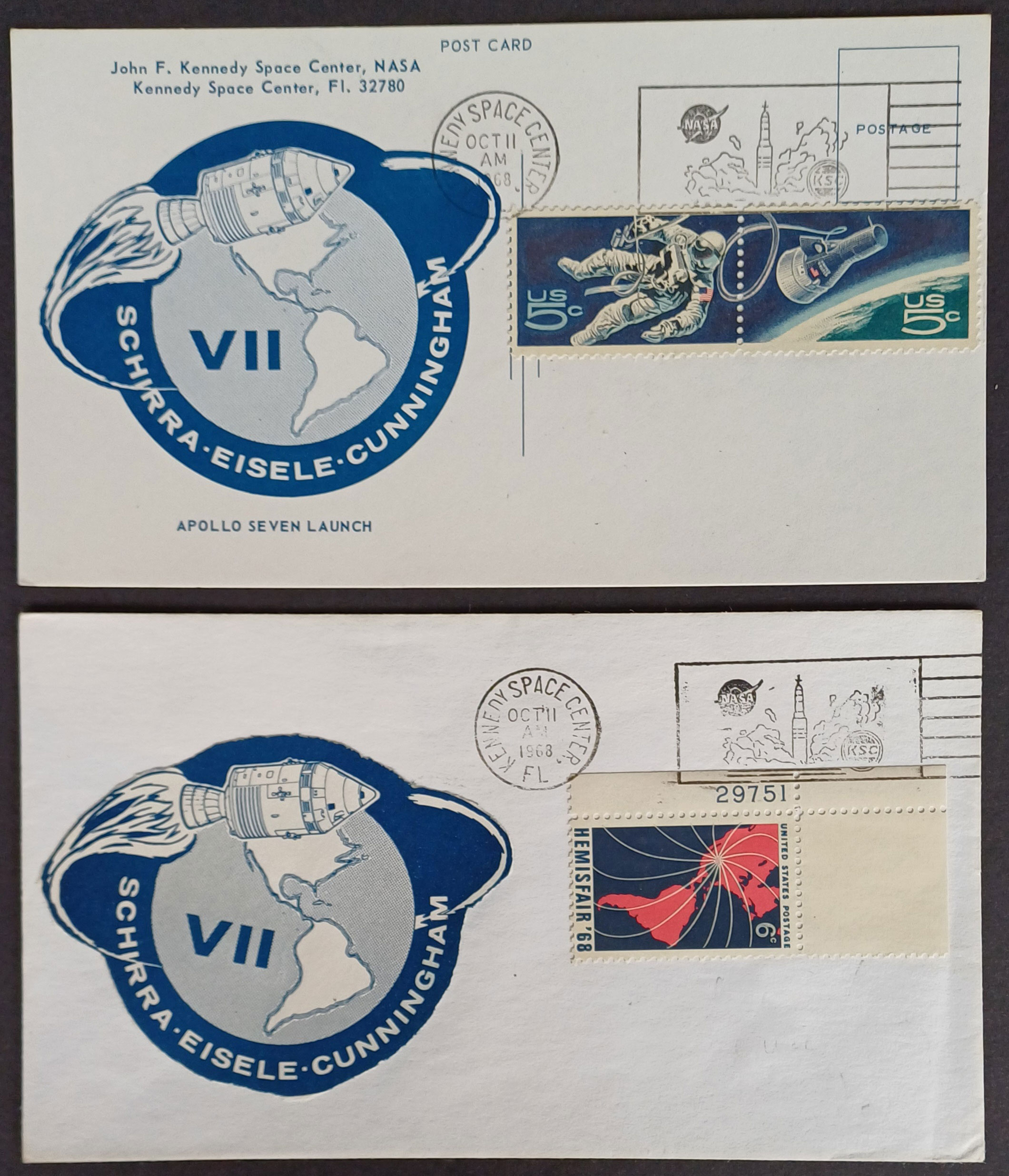 Apollo 7 cover: NASA cachet and Kellogg's - collectSPACE: Messages
