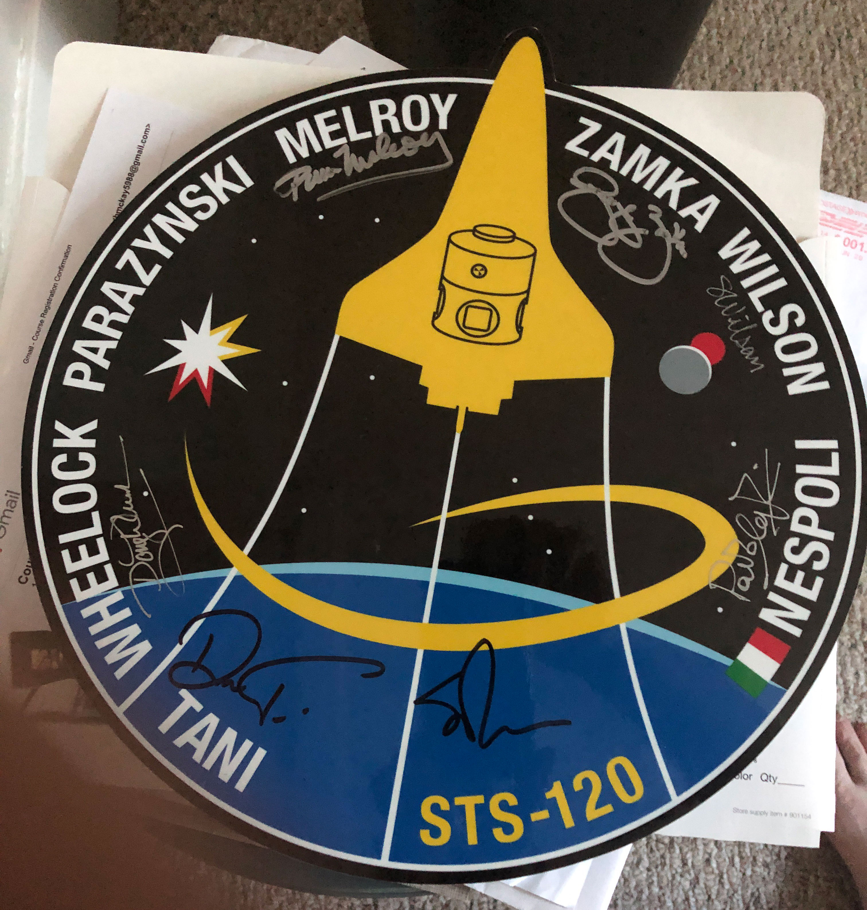 FS: STS-120 crew-signed foam plaque - collectSPACE: Messages