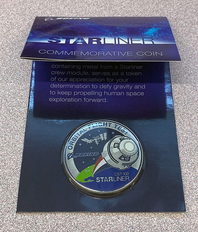 Boeing Starliner Orbital Flight Test medallion - collectSPACE: Messages