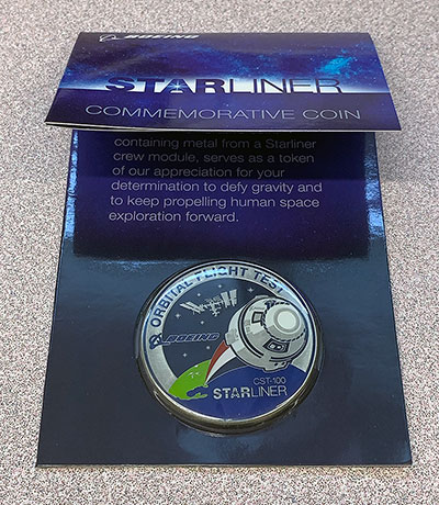 Boeing Starliner Orbital Flight Test medallion - collectSPACE: Messages