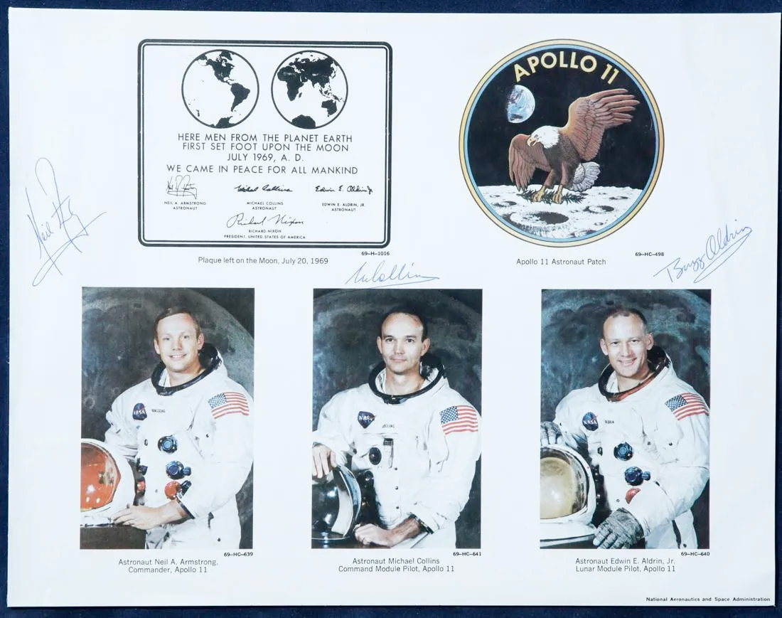 Dalshire Intl Apollo 11 crew-signed items - collectSPACE: Messages