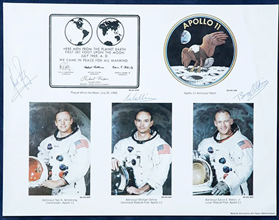 Dalshire Intl Apollo 11 crew-signed items - collectSPACE: Messages