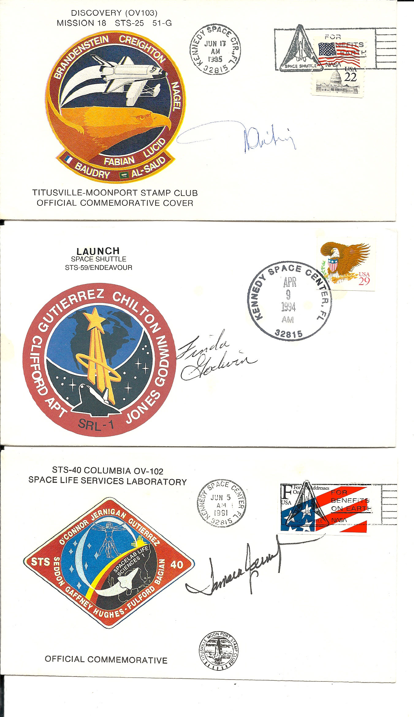 FS: Shuttle astronaut signed covers - collectSPACE: Messages