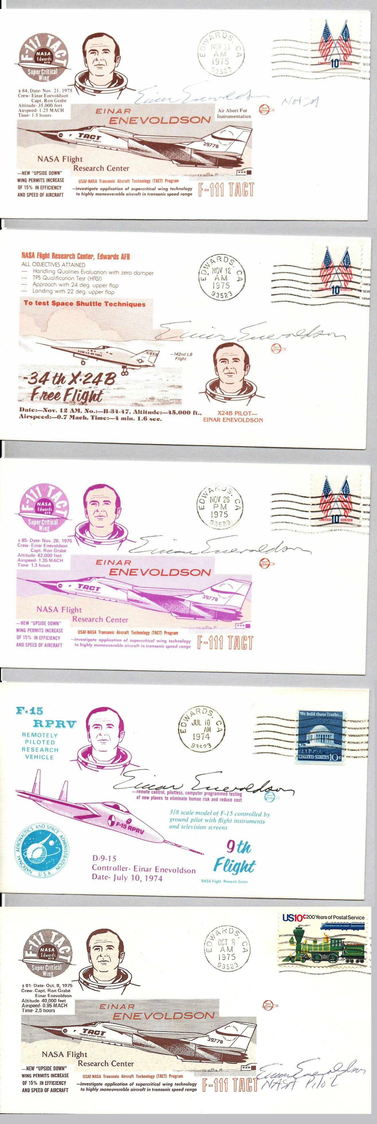 FS: NASA test pilot signed covers - collectSPACE: Messages