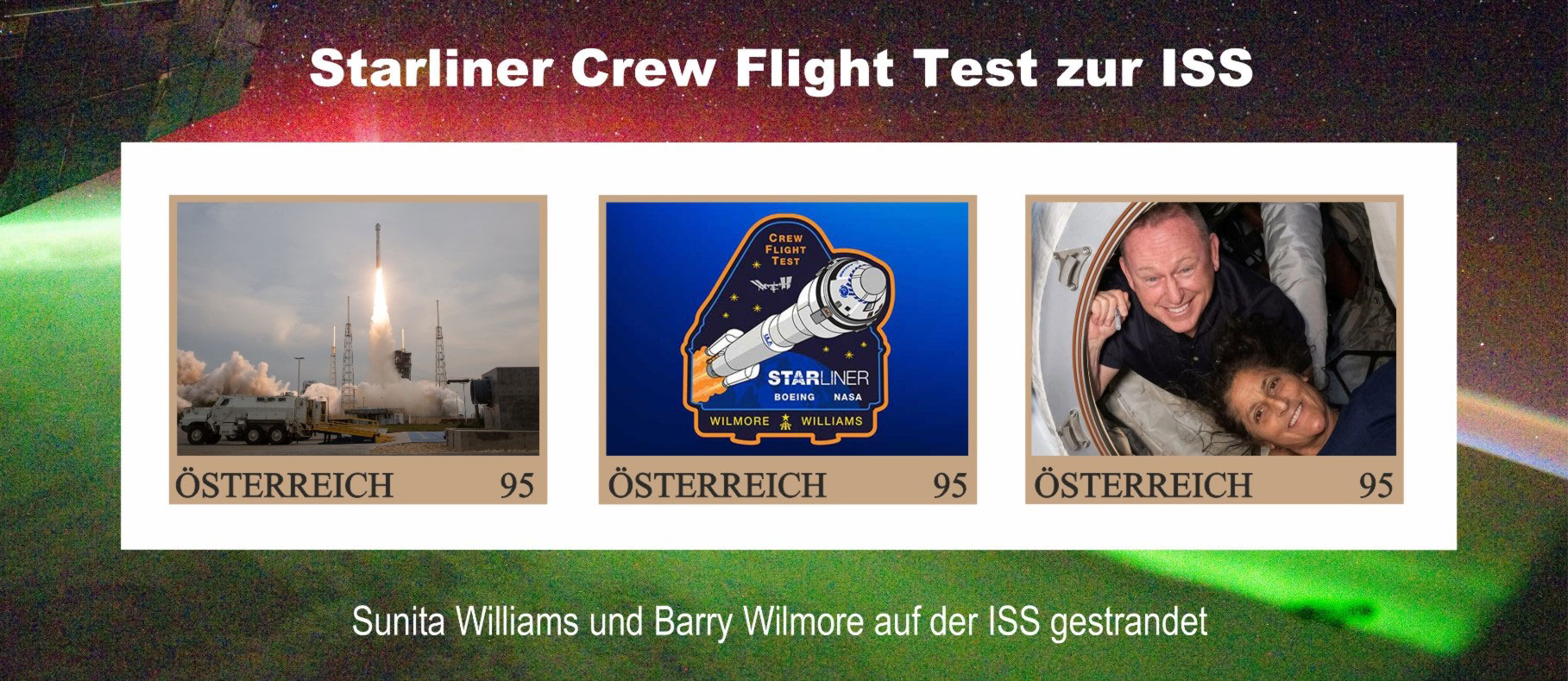 Starliner Crew Flight Test stamps, postmarks - collectSPACE: Messages