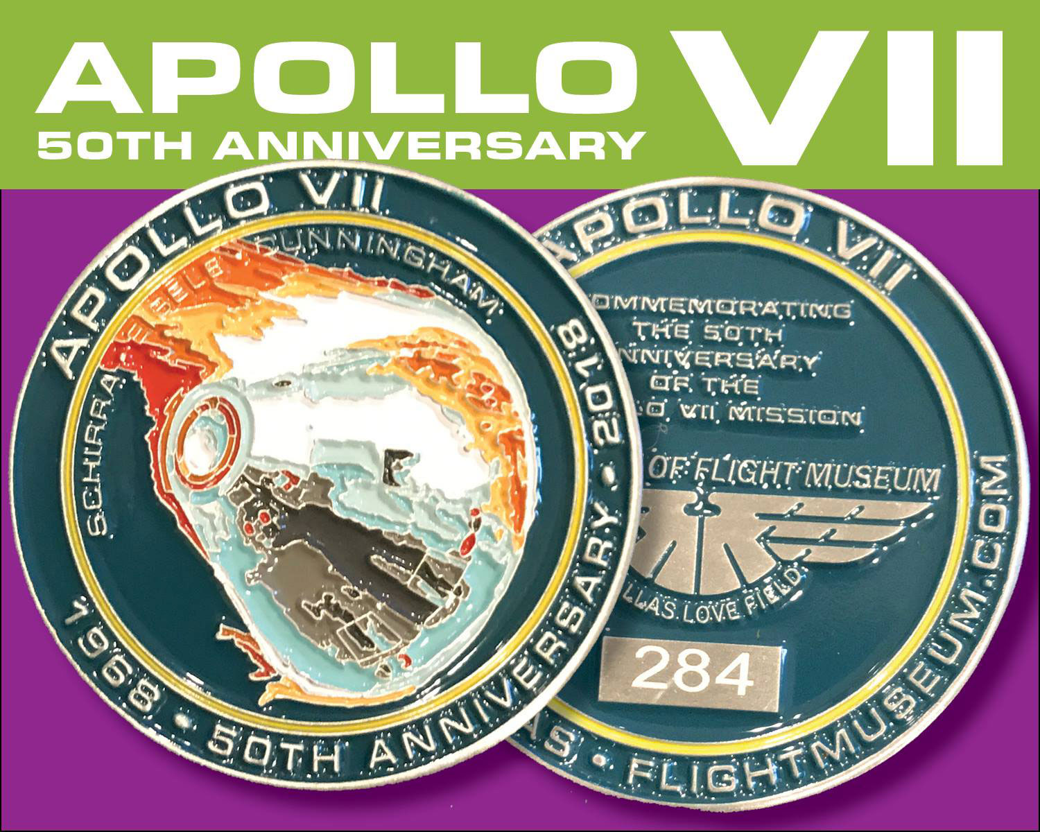 Frontiers of Flight Apollo 7 50th medallion - collectSPACE: Messages