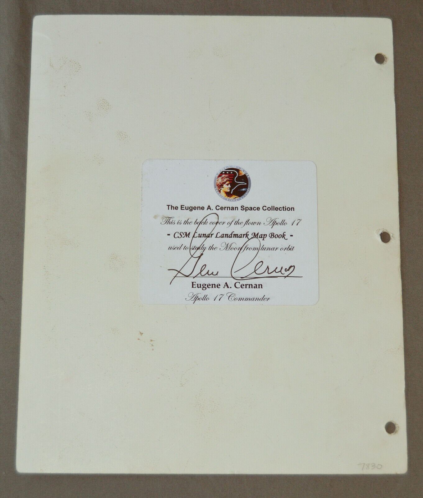 FS: Apollo 17 flown maps book cover - collectSPACE: Messages