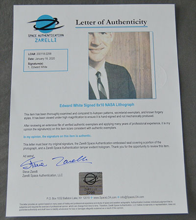 FS: Ed White signed litho (damaged) - collectSPACE: Messages