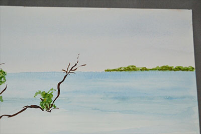 FS: Michael Collins watercolor painting - collectSPACE: Messages