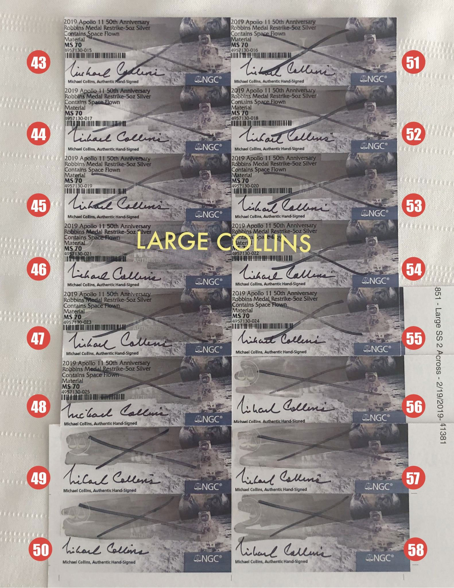 FS: Michael Collins signed NGC labels - collectSPACE: Messages