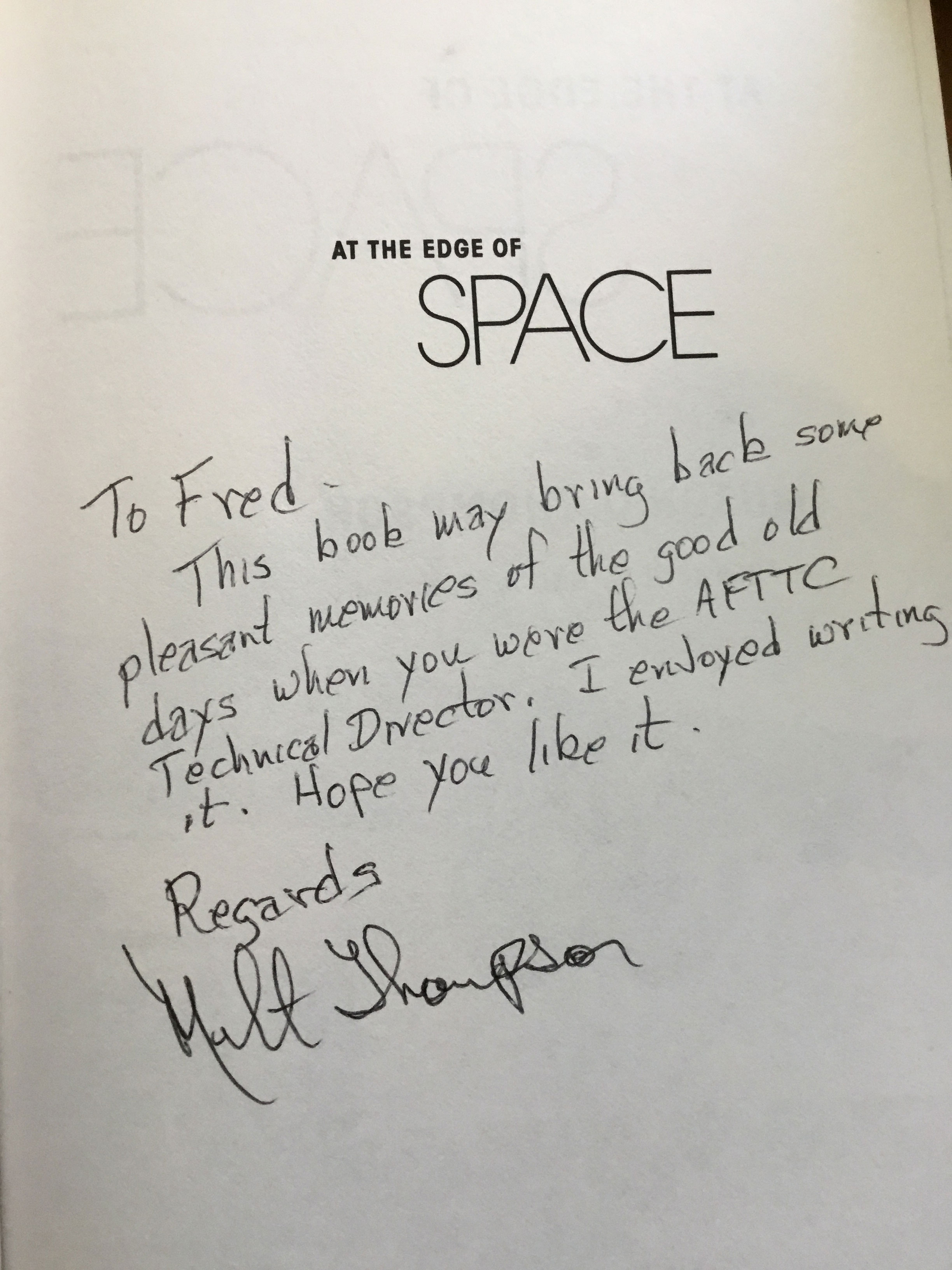 Value of Milt Thompson's X-15 book - collectSPACE: Messages