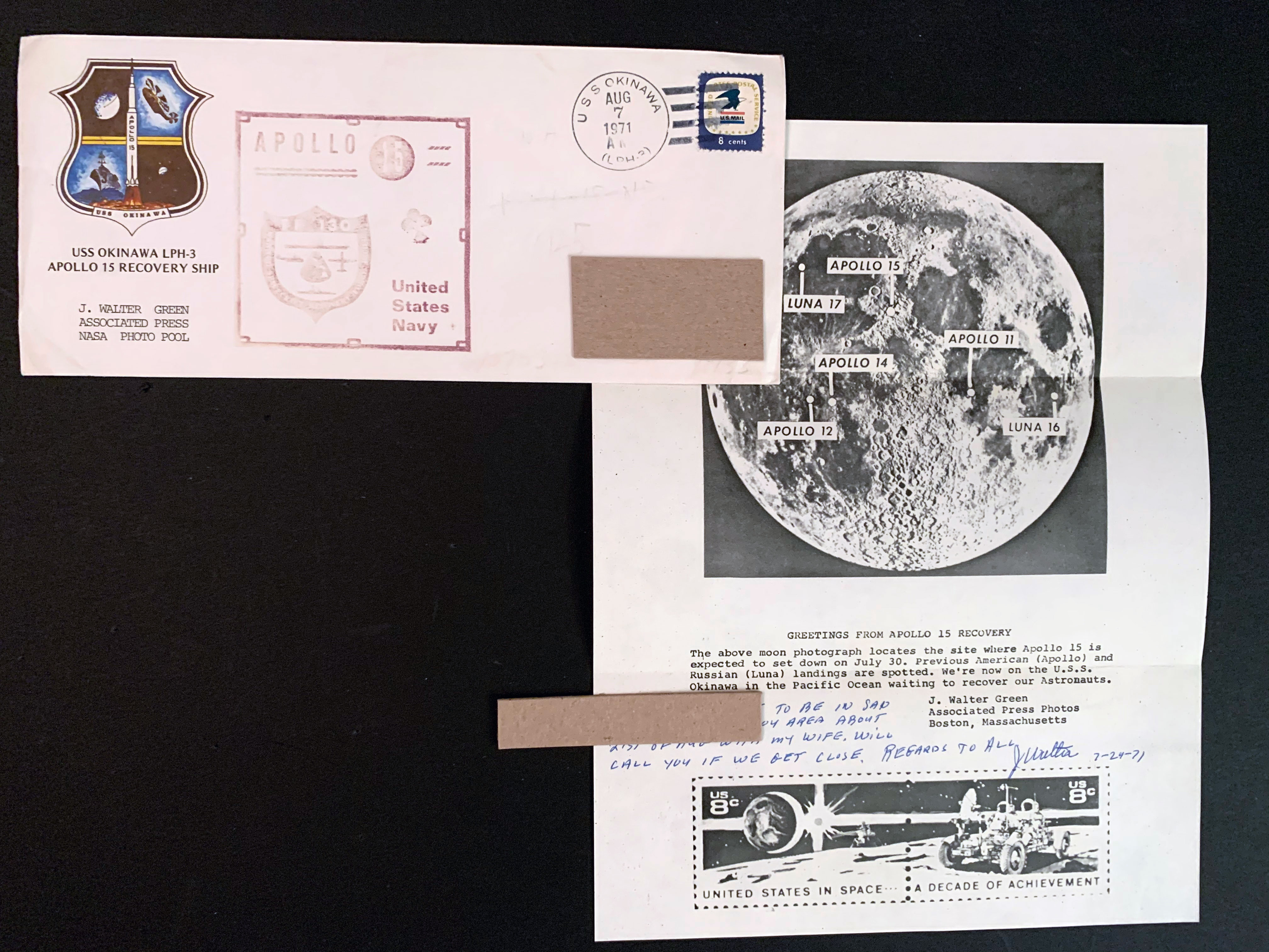 J. Walter Green Apollo recovery covers - collectSPACE: Messages