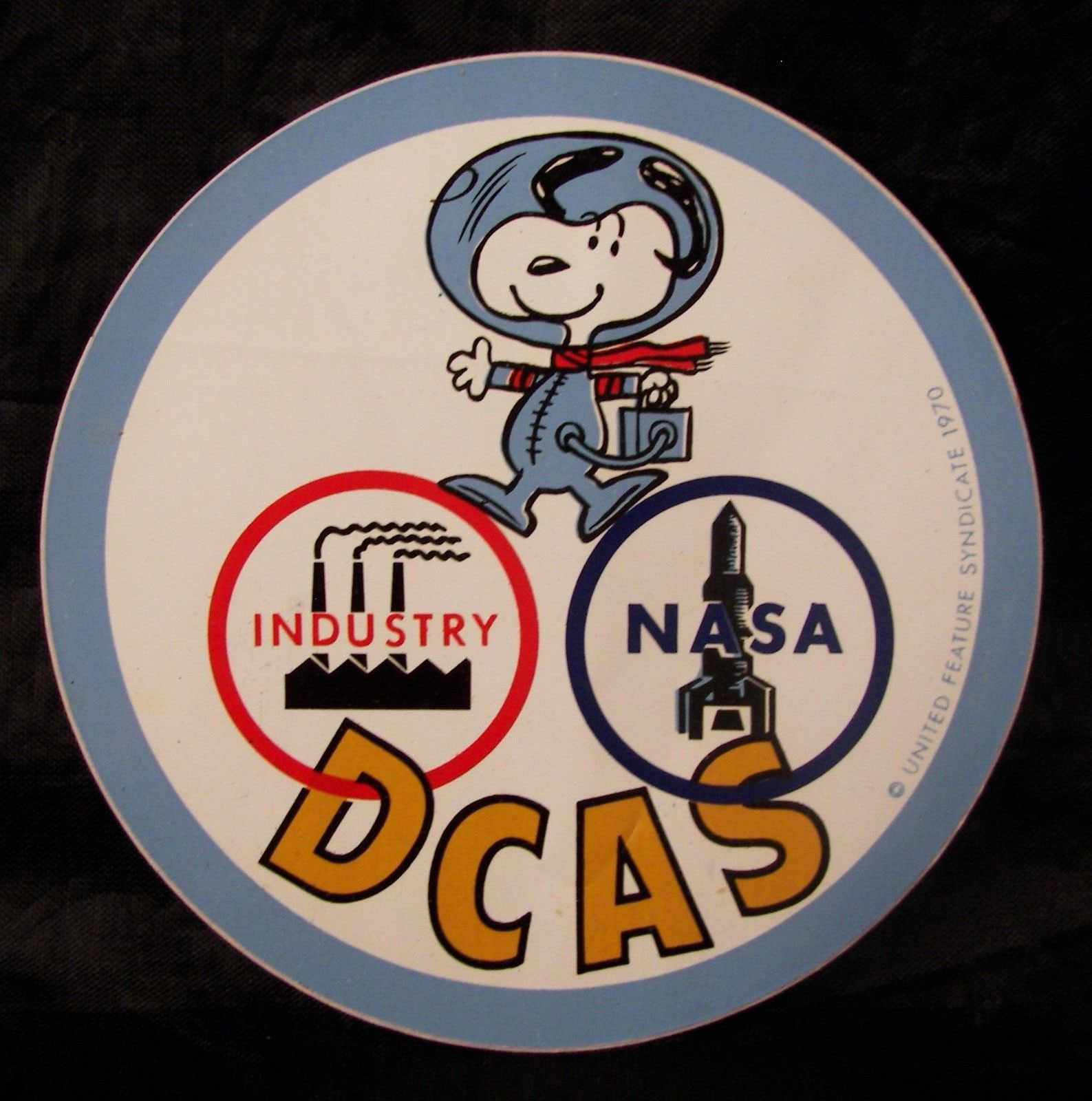 Snoopy Industry and NASA DCAS sticker - collectSPACE: Messages