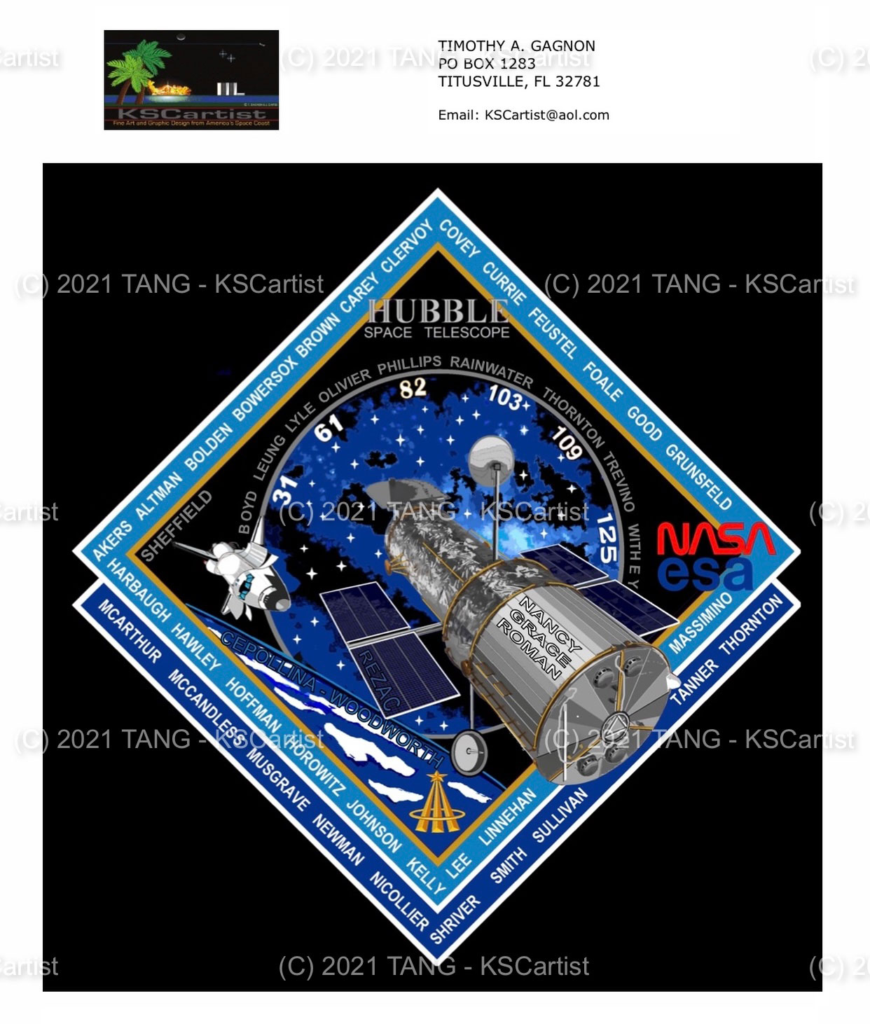 FS: Hubble Telescope commemorative patch - collectSPACE: Messages