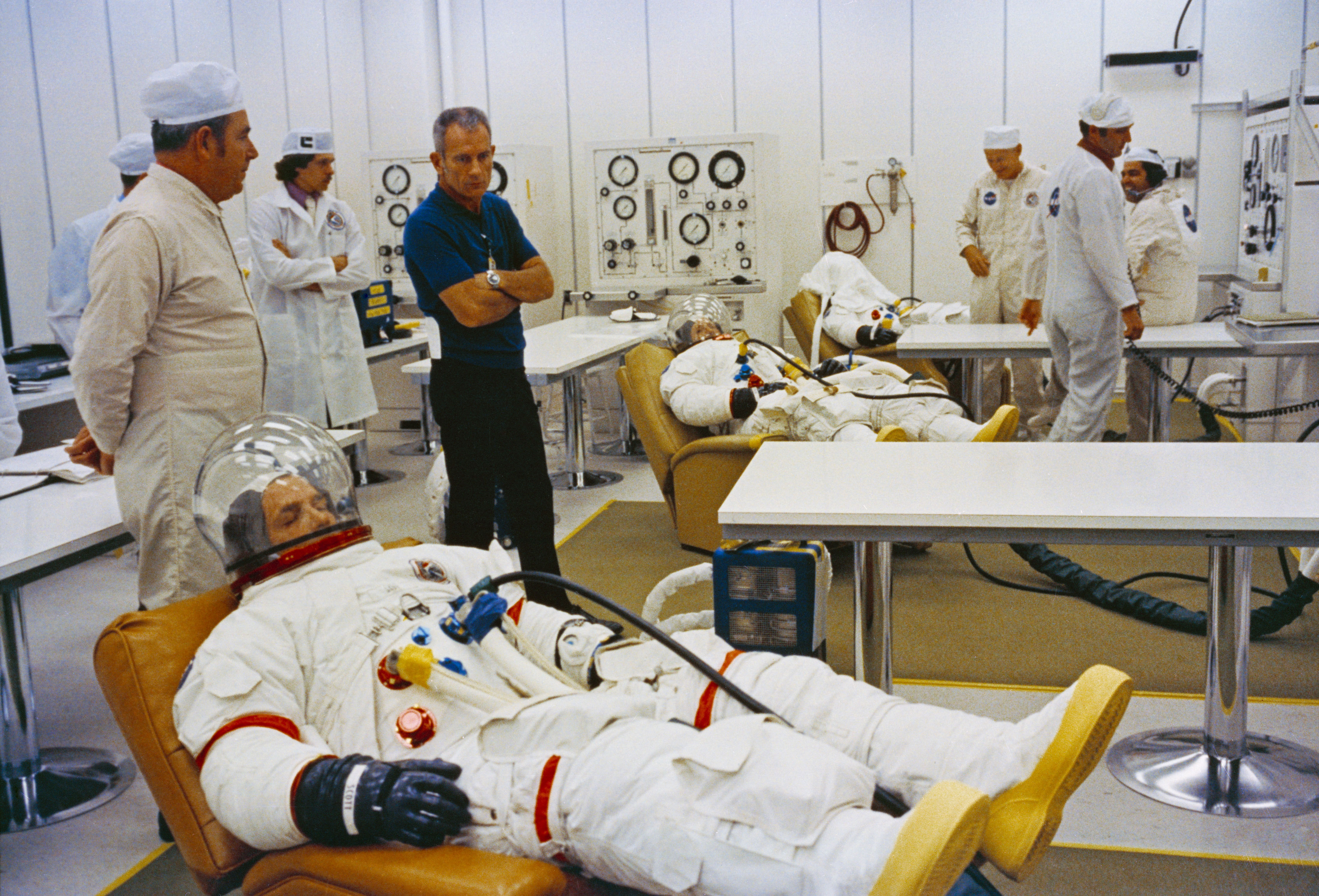 Suitup room in KSC Armstrong O&C Building - collectSPACE: Messages