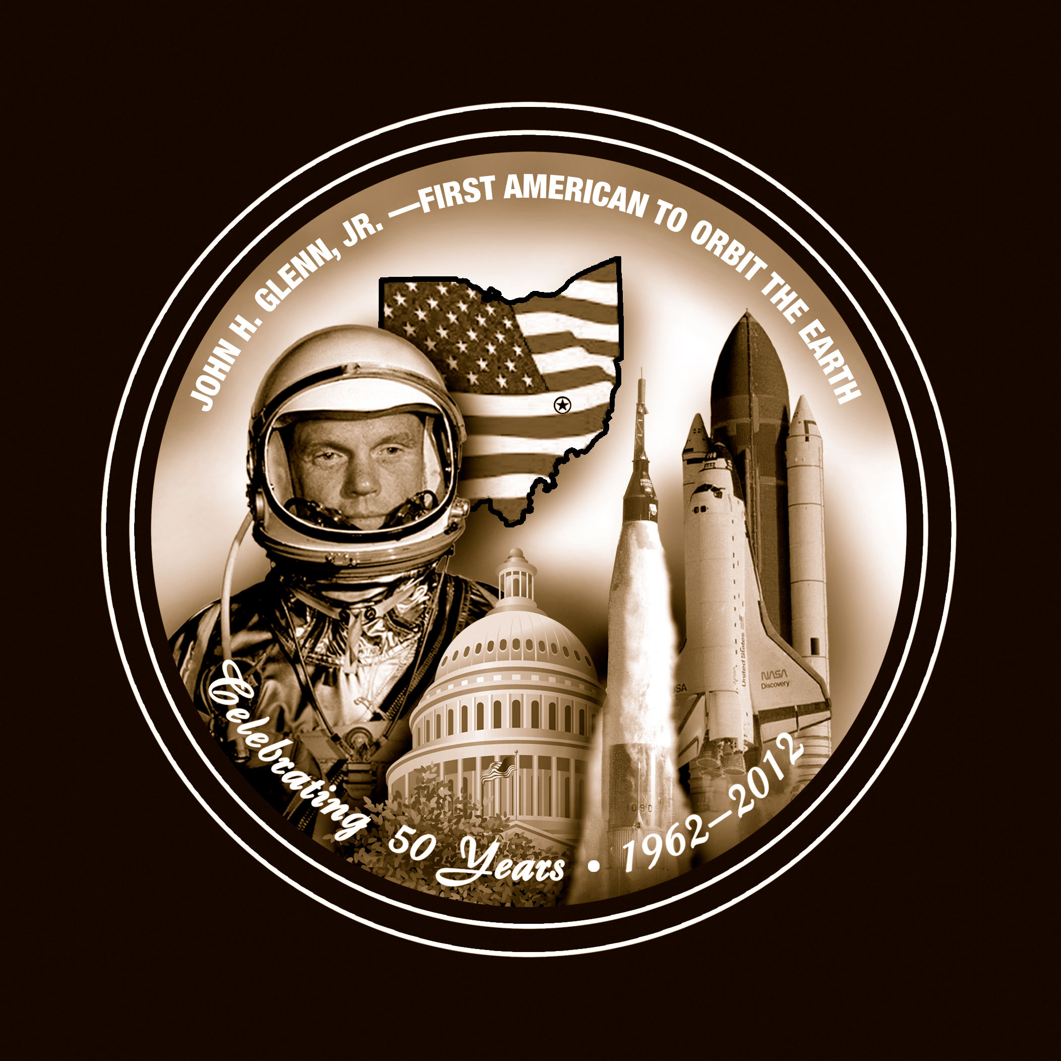 NASA GRC "Celebrating 50 Years" Glenn medal - collectSPACE: Messages