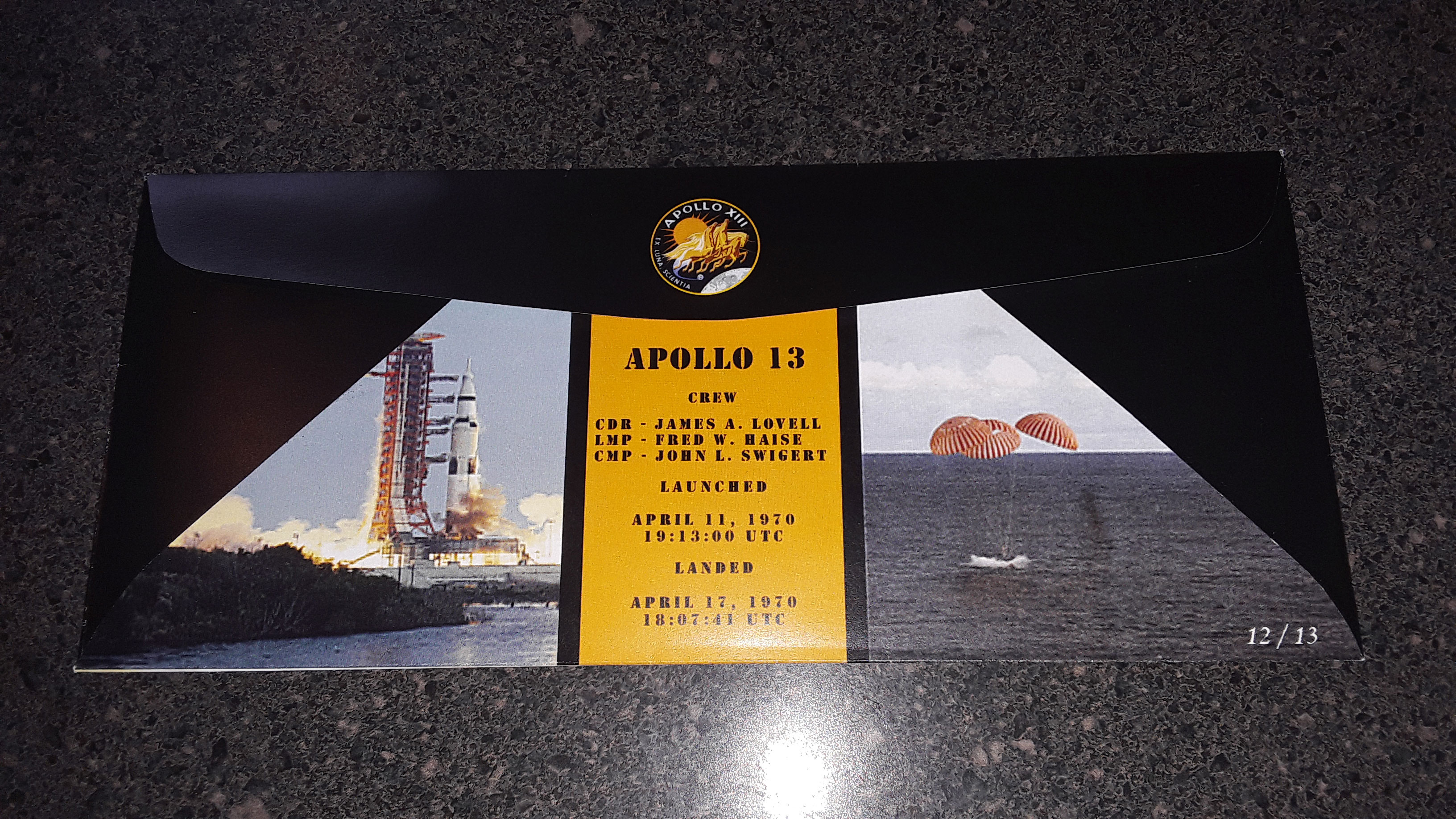 FS: Apollo 13 50th flown artifact covers - collectSPACE: Messages