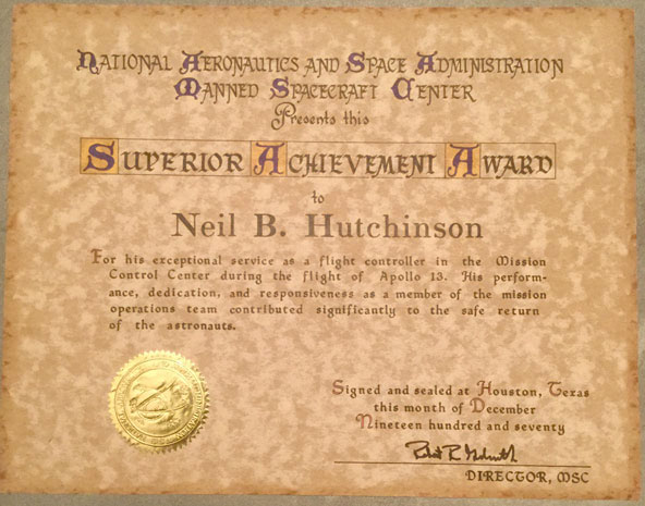 Apollo 13 'Super Achievement' awardees - collectSPACE: Messages