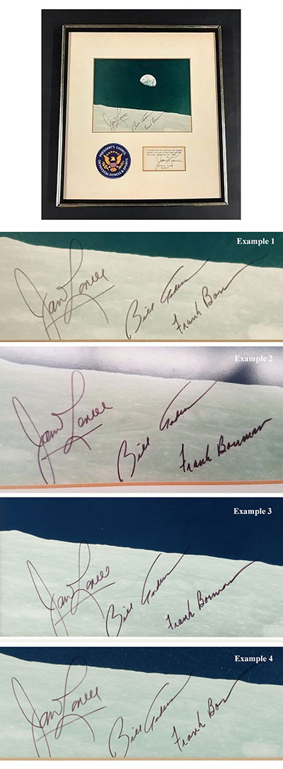 Autographs on Apollo 8 Fitness Council display - collectSPACE: Messages