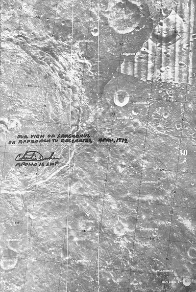 FS: Apollo 16 training chart signed by Duke - collectSPACE: Messages