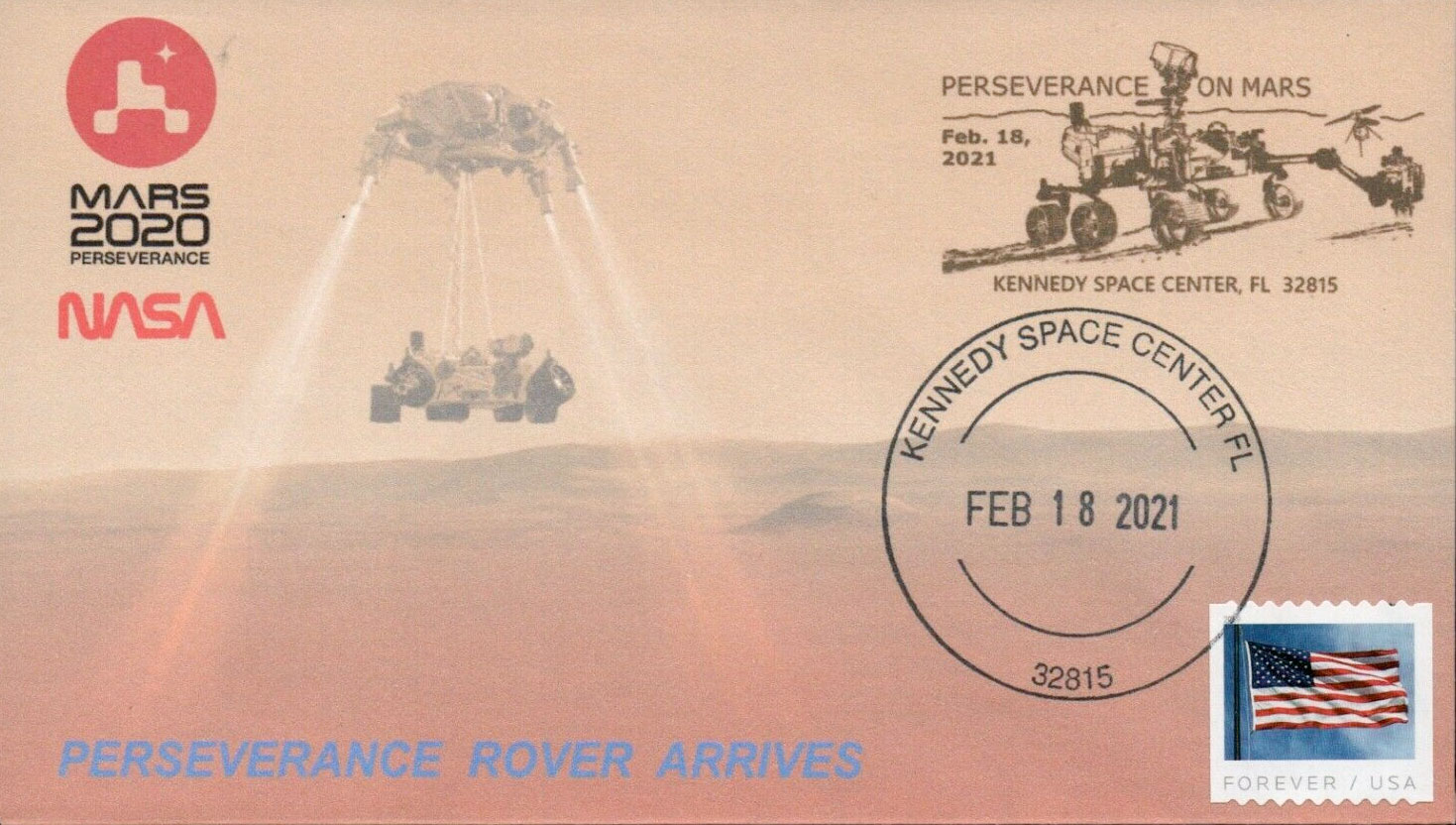 Mars 2020 Perseverance pictorial postmarks - collectSPACE: Messages